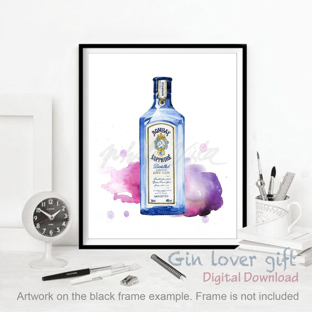 GIN Cocktail Print Bar Wall Art Alcohol Poster, Gin Lover Gift, Wedding ...