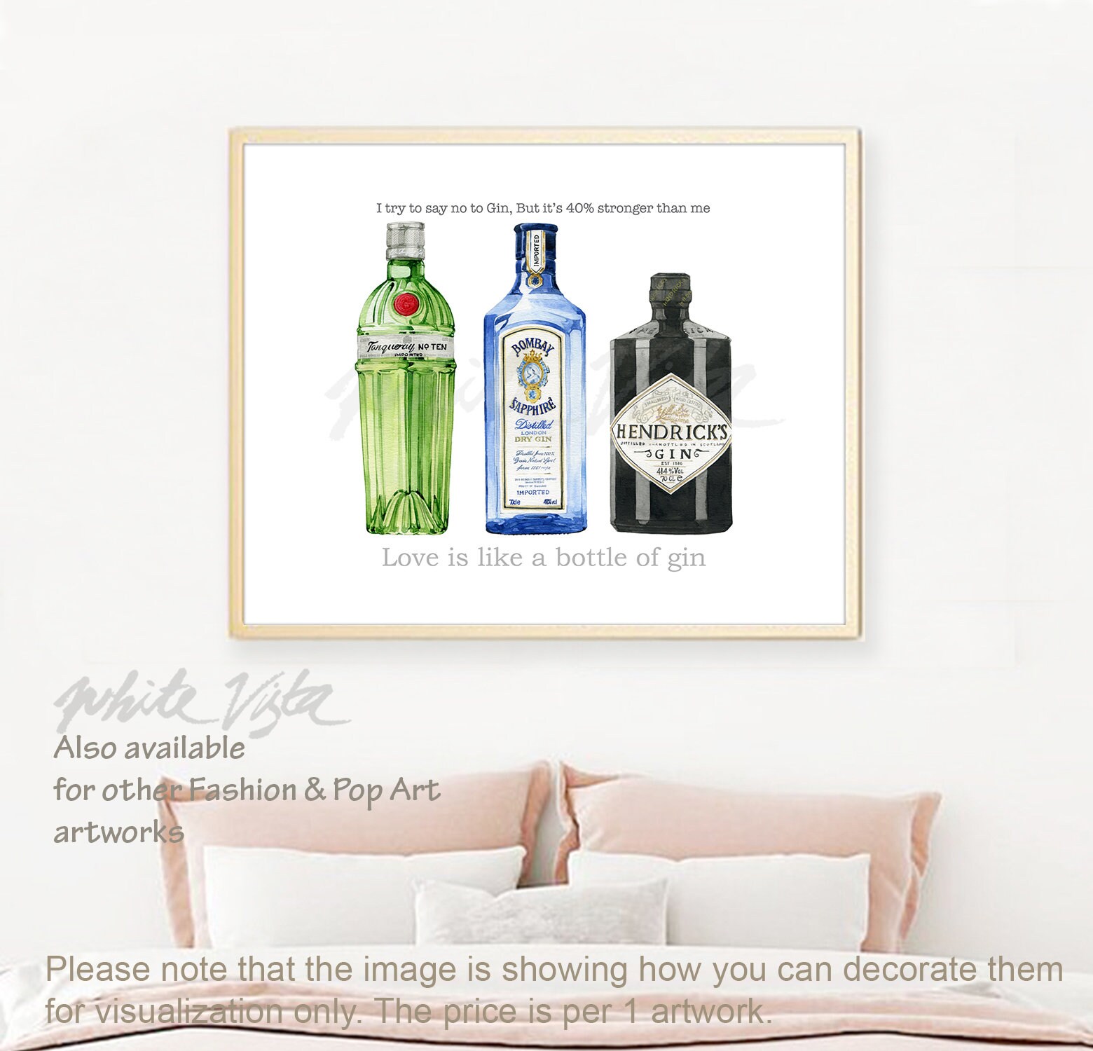 Cocktail Art Alcohol Print Bar Wall Art Gin Lover Gift | Etsy