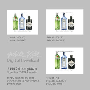 Cocktail Art, Alcohol Print, Bar Wall Art, Gin Lover Gift, Alcohol ...