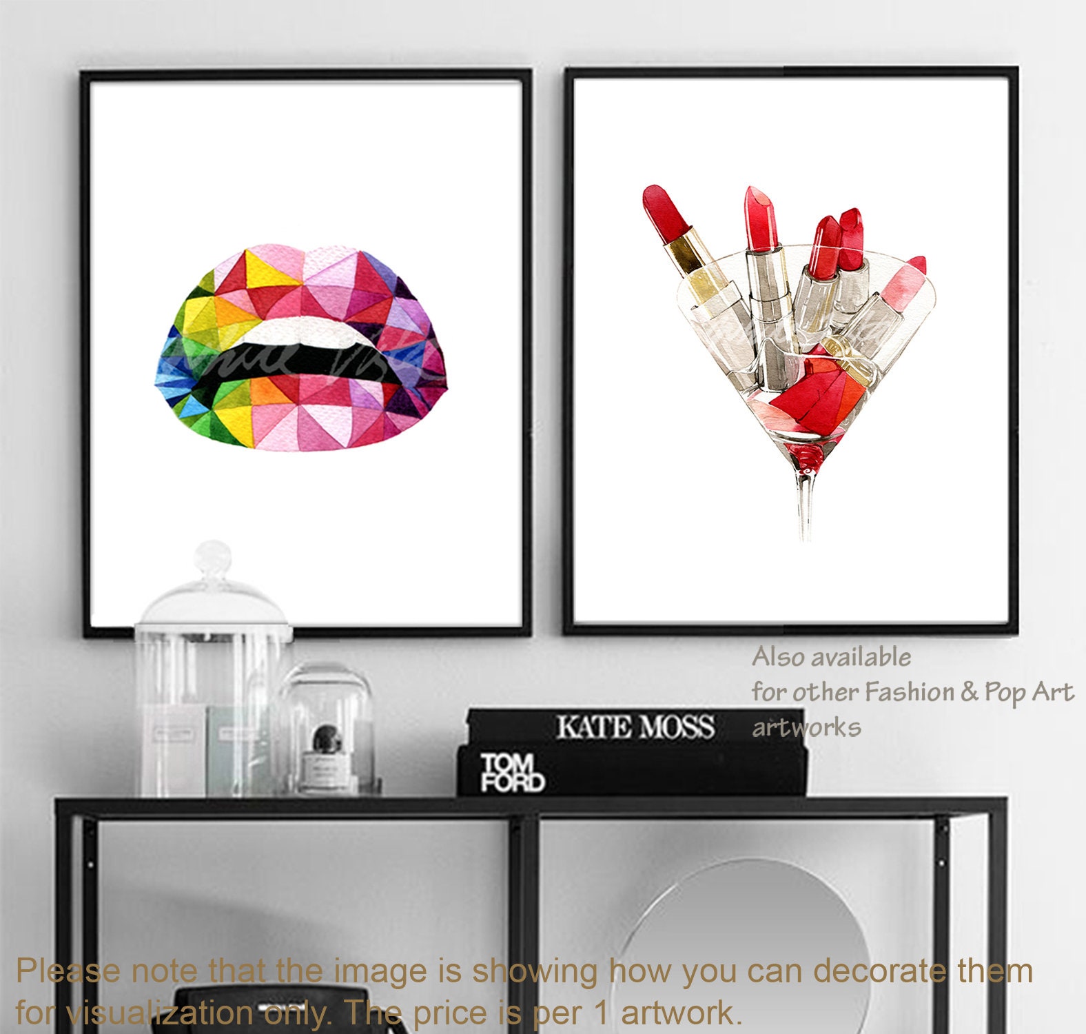 Cosmetic Style Art Lipstick Illustration Makeup Illustration - Etsy