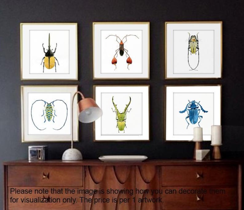 Beetle Water Color Art Prints Stag Beetle Watercolour Bug - Etsy