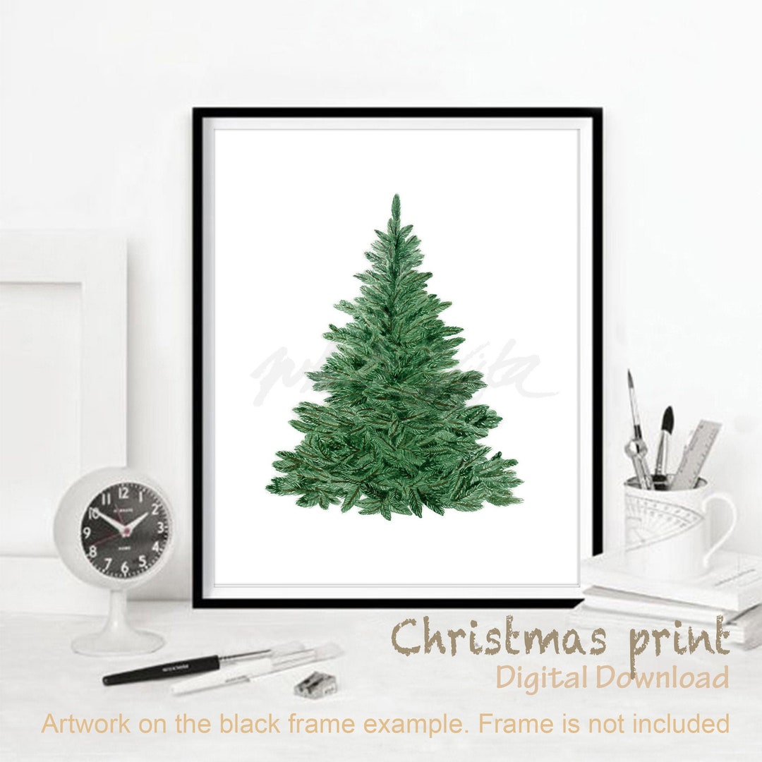 Christmas Tree Printable, Christmas Printable, Xmas Tree, Green Pine ...