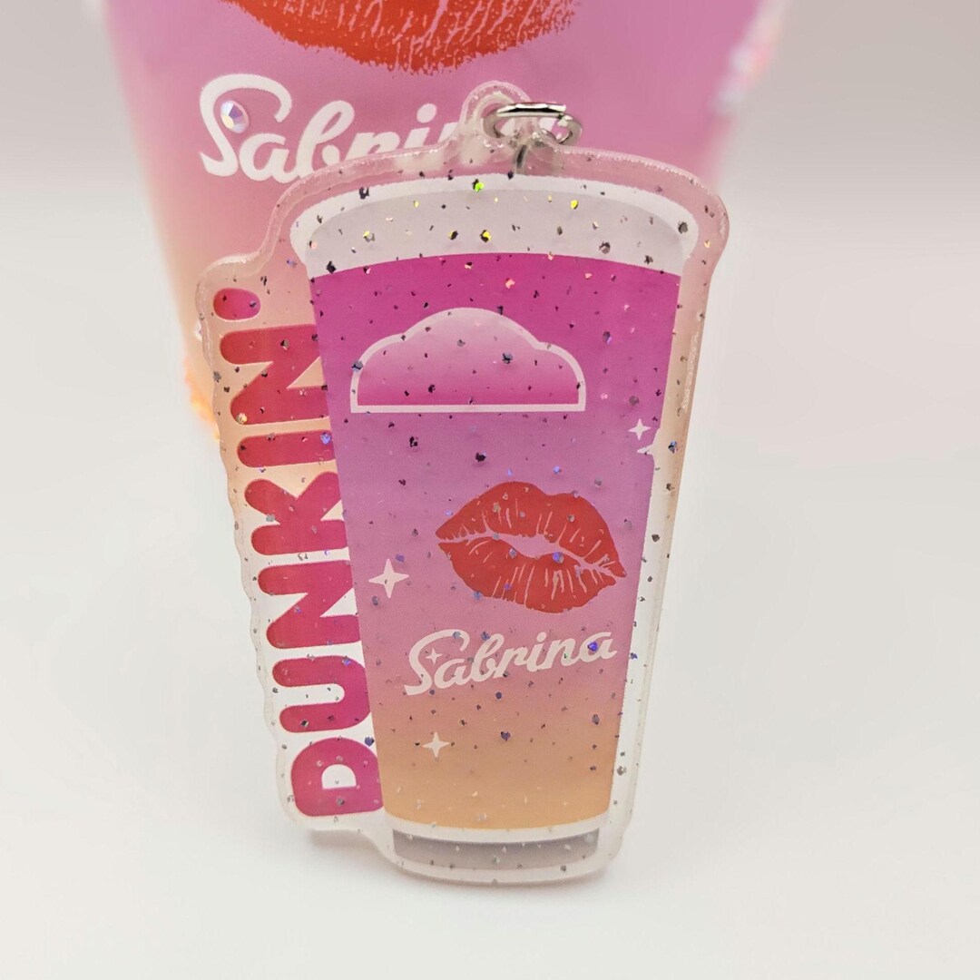 Sabrina Carpenter X Dunkin Day Dream Refresher Cup Inspired Keychain ...