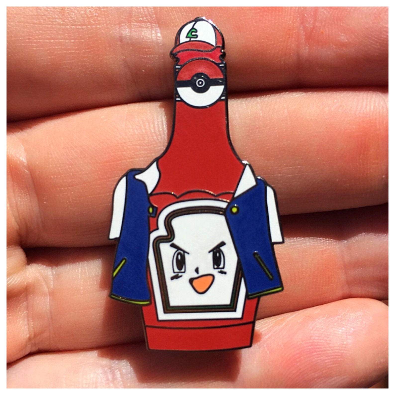 Ash Ketchup Pokemon Pin - Etsy