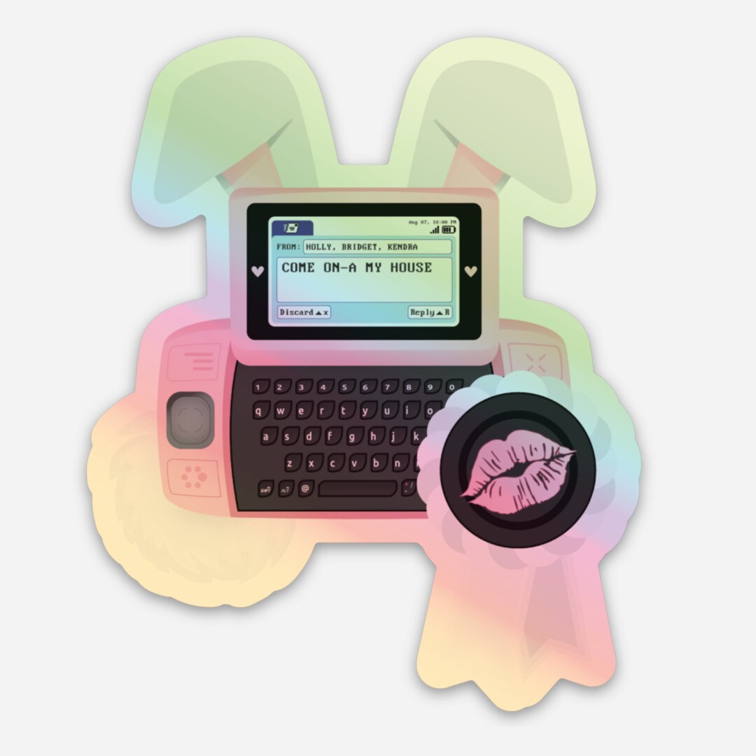 Y2K 2000s Retro Pink Sidekick Holographic Sticker Juicy Couture Girls ...