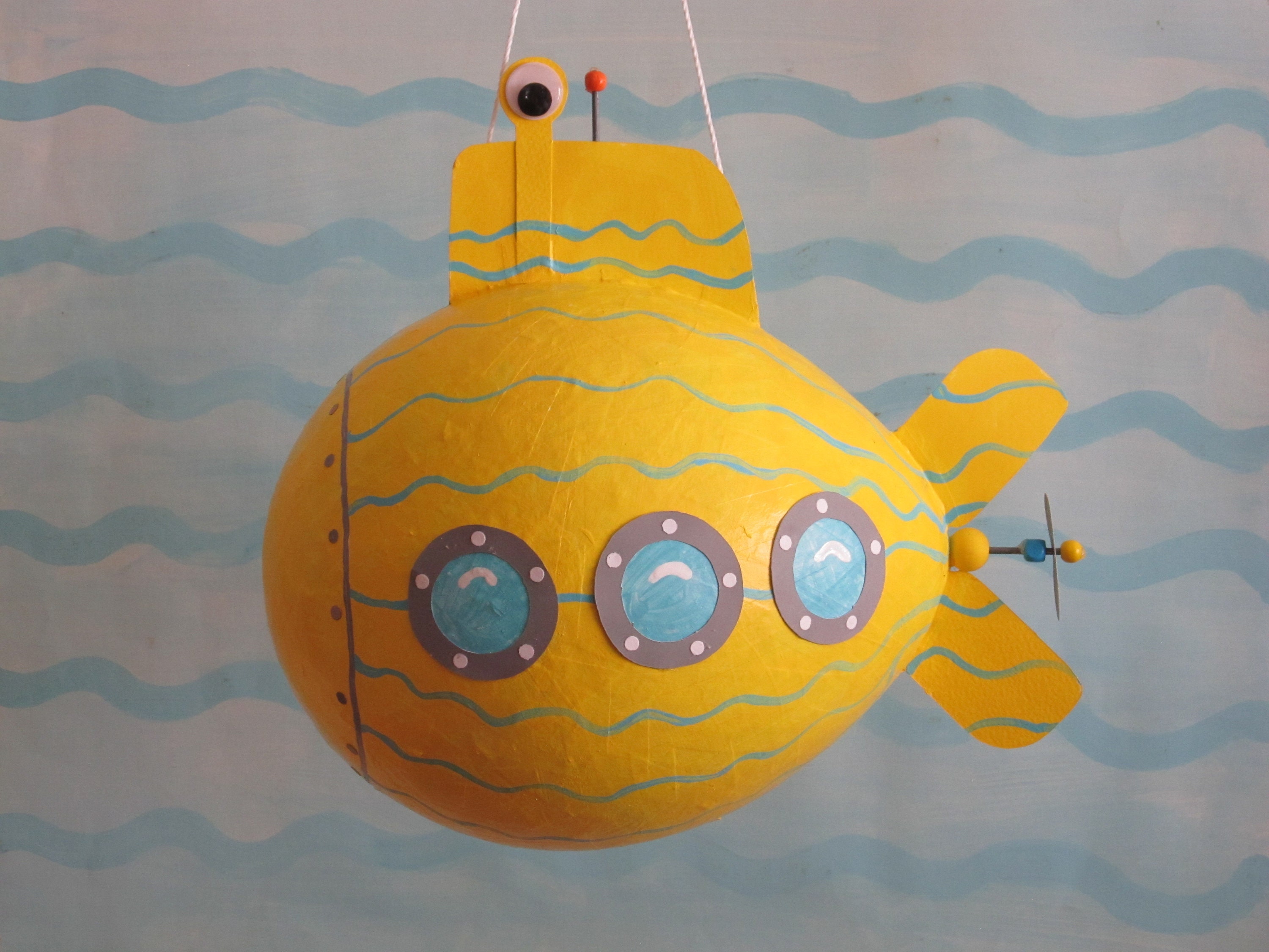 YELLOW SUBMARINE Pinata, Ocean Party Theme, Personalize Pinata ...