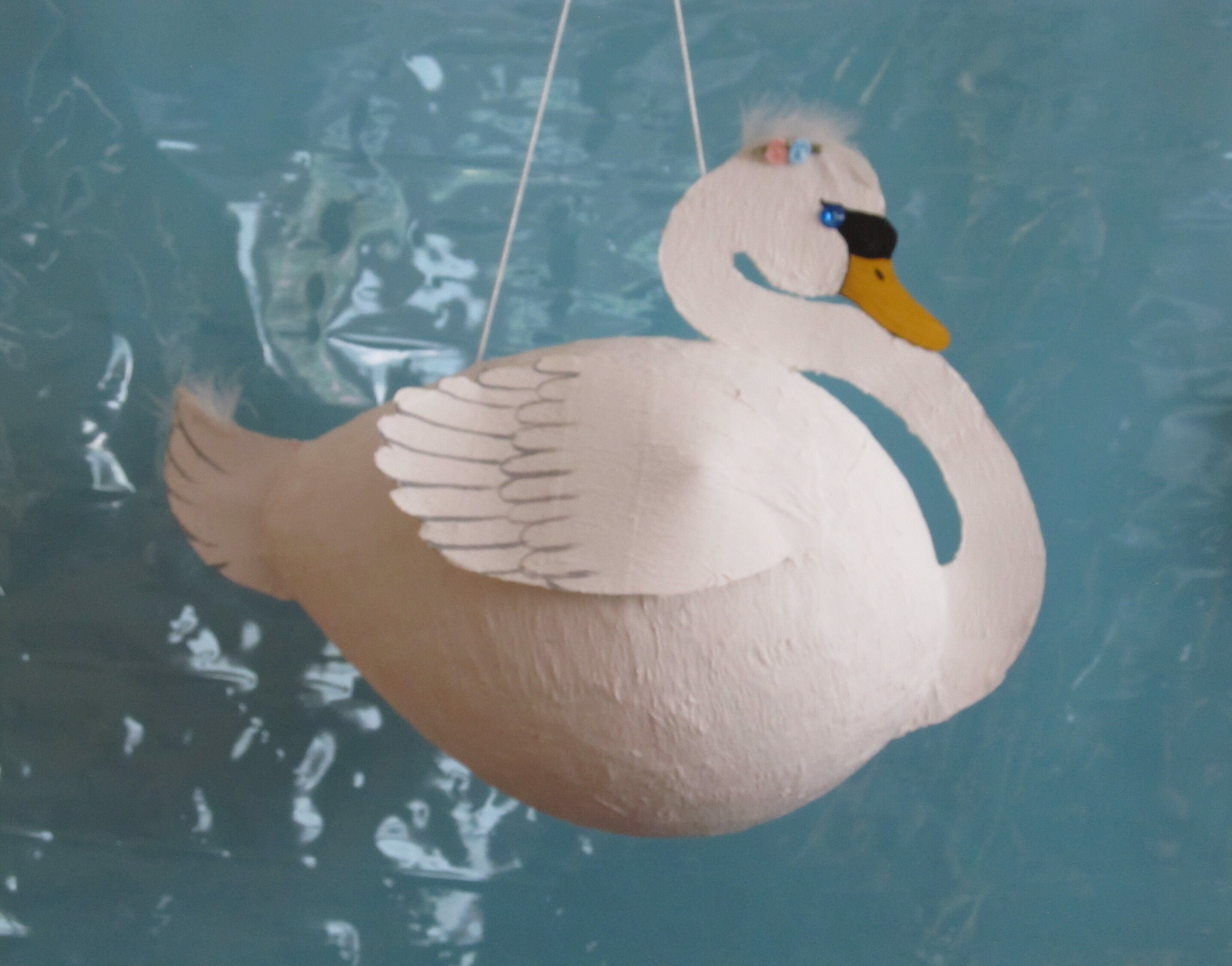 FLOATING SWAN Pinata, Swan Birthday, Christmas, Baby Shower, Gender ...