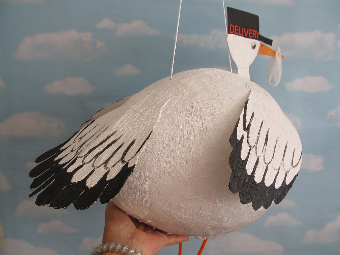 Gender Reveal Stork Pinata Birth Announcement Pinata Baby - Etsy