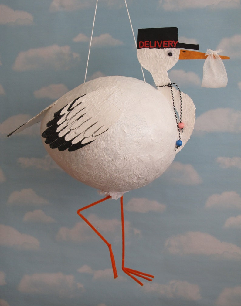 Gender Reveal Stork Pinata Birth Announcement Pinata Baby - Etsy