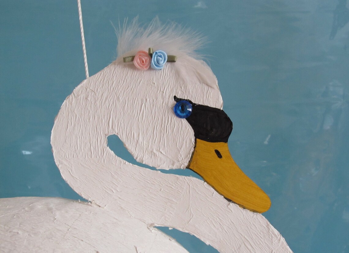 FLOATING SWAN Pinata, Swan Birthday, Christmas, Baby Shower, Gender ...