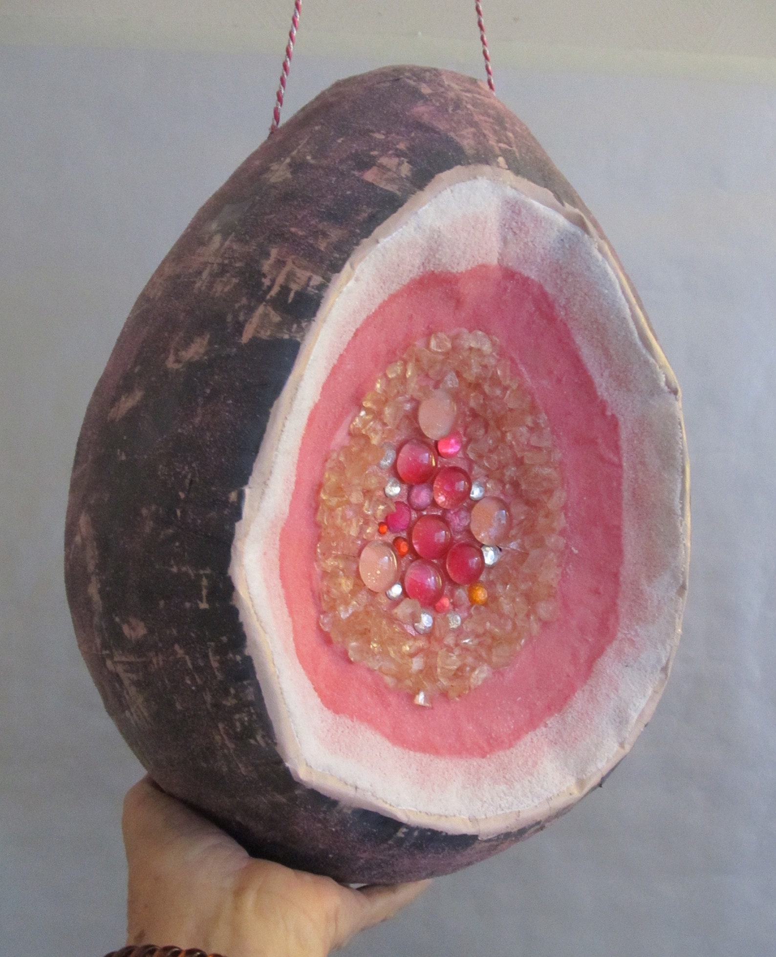 Blue Purple Pink and Green Geode Pinata Geode Party Art - Etsy