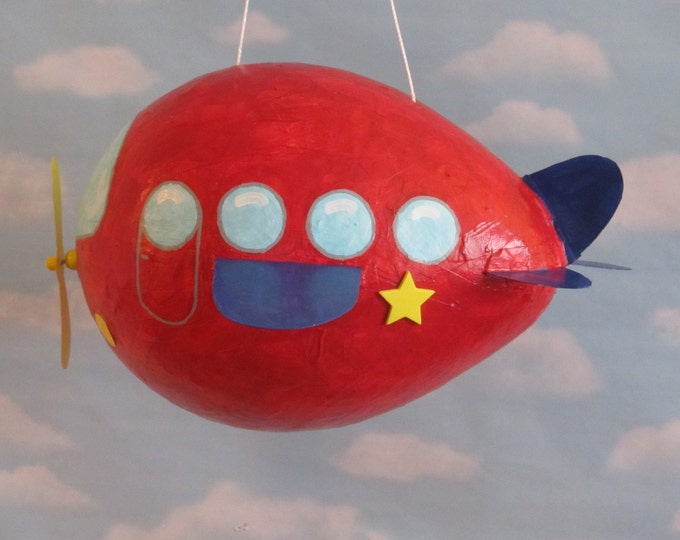 Airplane Pinata Red Airplane Birthday Propeller Plane - Etsy