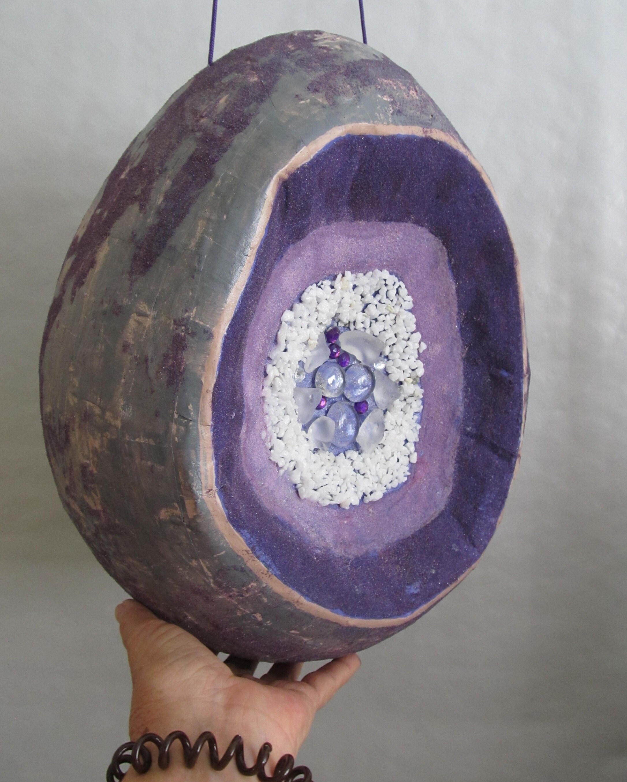 Blue Purple Pink and Green Geode Pinata Geode Party Art - Etsy