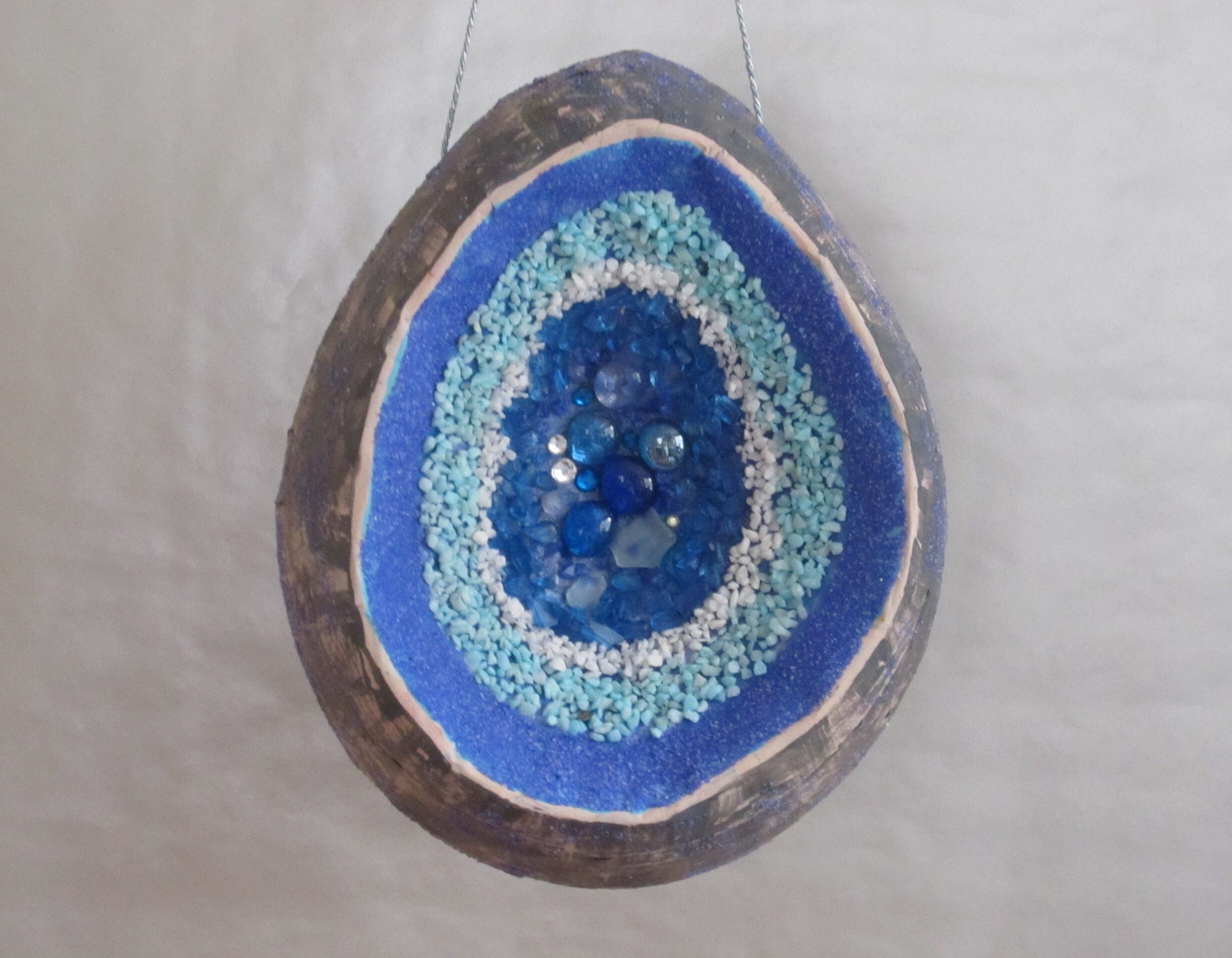 Blue Purple Pink and Green Geode Pinata Geode Party Art - Etsy