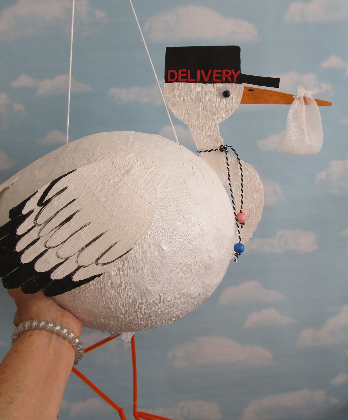 Gender Reveal Stork Pinata Birth Announcement Pinata Baby - Etsy