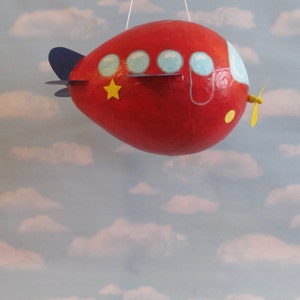 AIRPLANE Pinata, Red Airplane Birthday, Propeller Plane Pinata ...