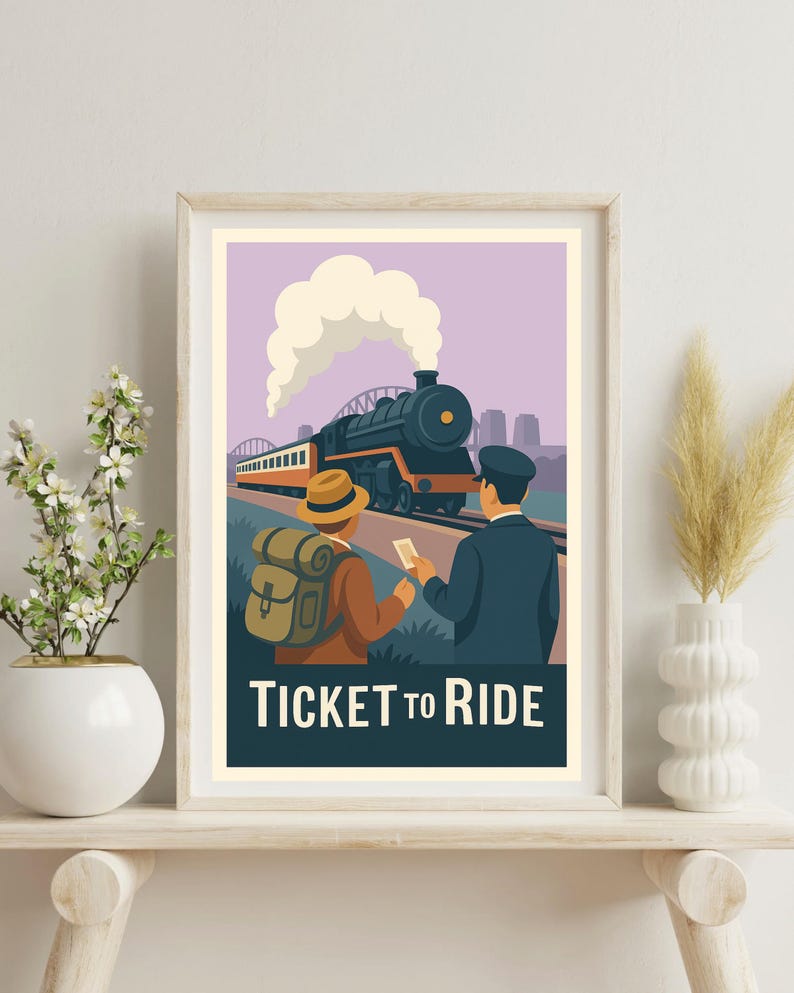 Ticket to Ride Board Game - Poster Digital Print - Etsy