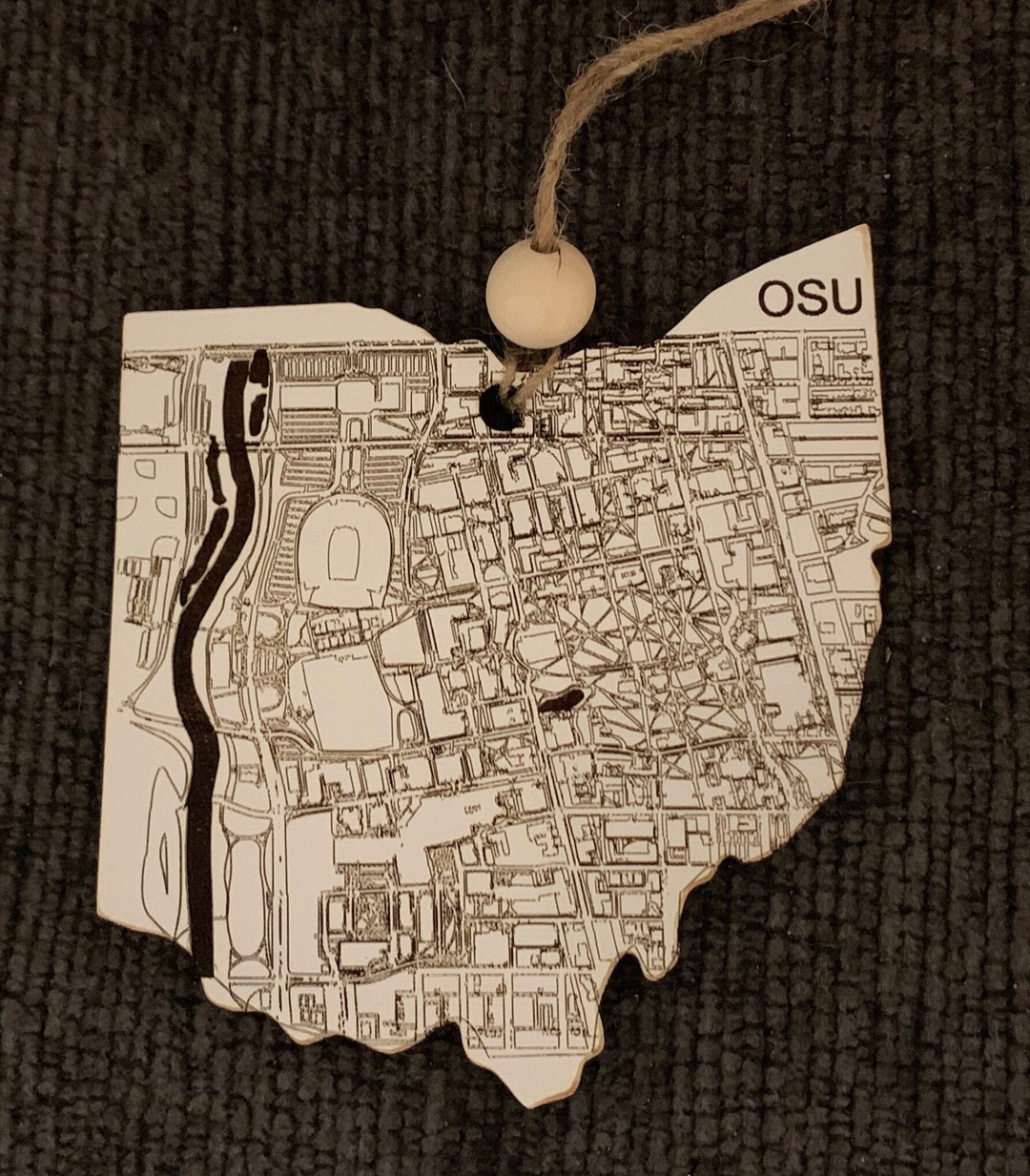 Ohio State Columbus Campus Map Ornament - Etsy