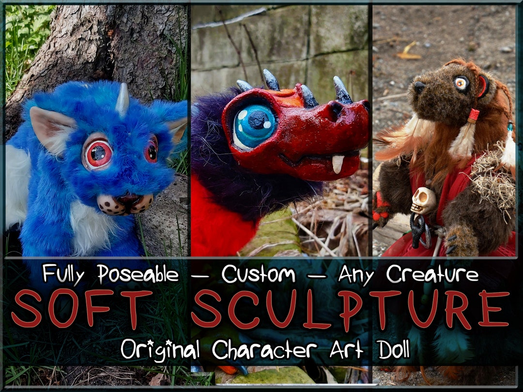CUSTOM: Poseable Soft Sculpture Fantasy Creature Character Art Doll ...