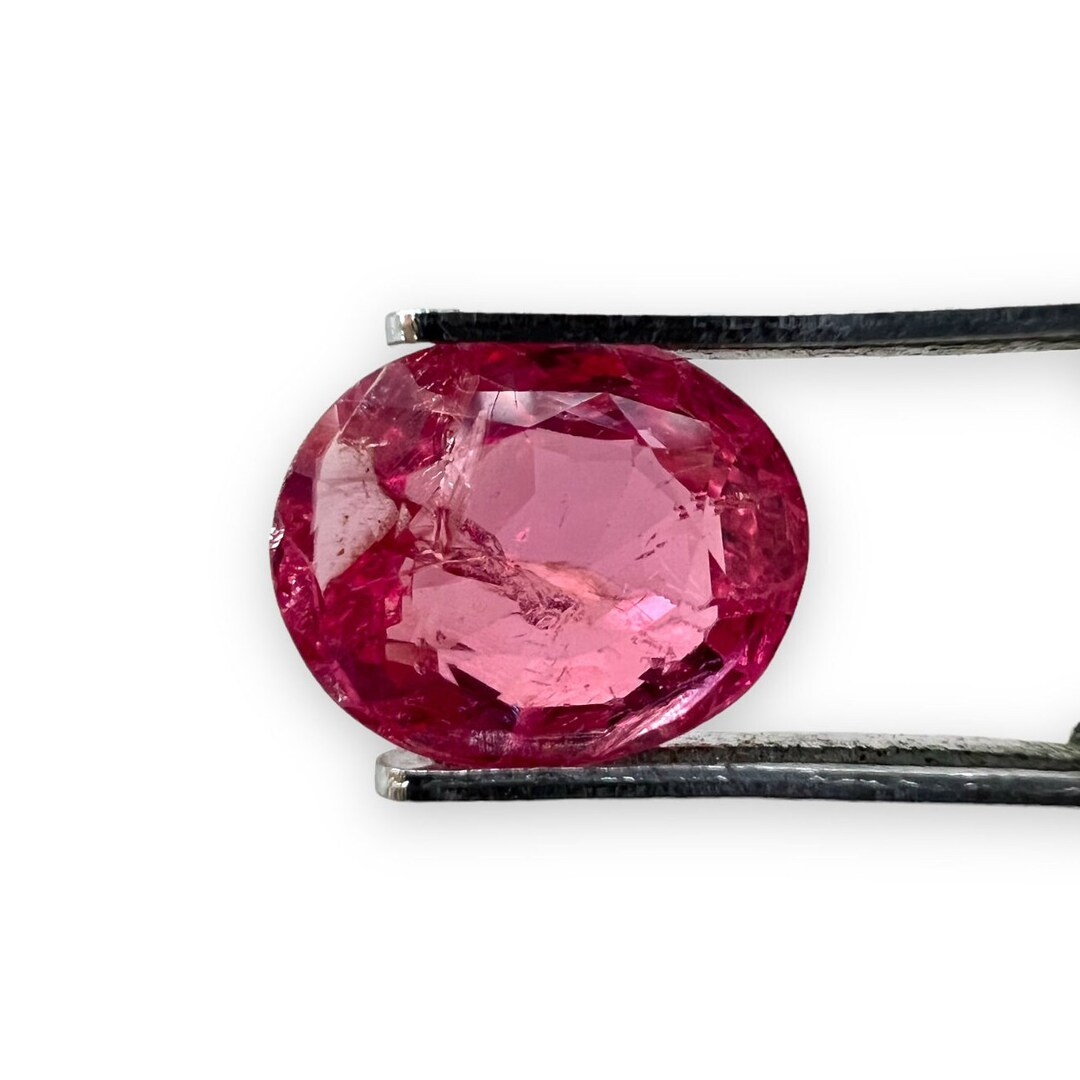 Natural Spinel 1.88 Carat Pinkish Red Oval Cut Burmese Loose Gemstone ...