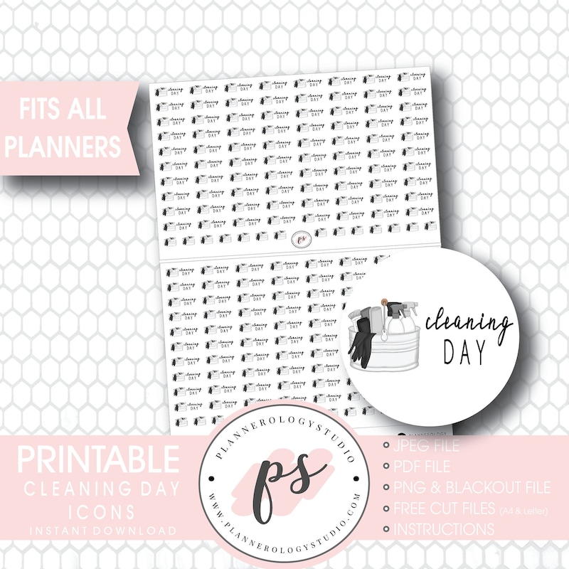Cleaning Planner Stickers - Etsy