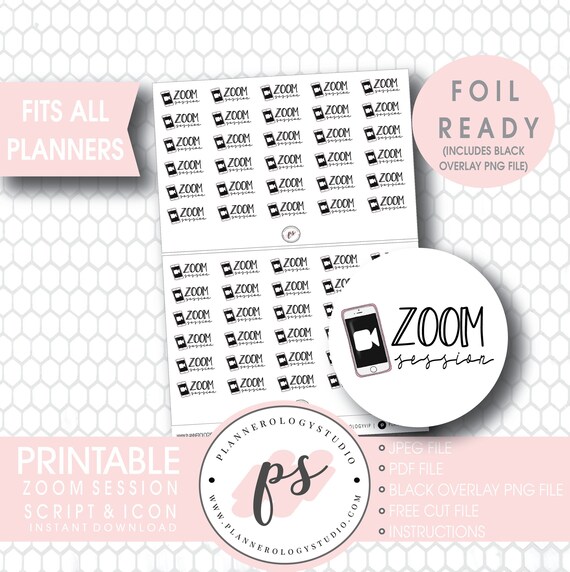 Zoom Session Script & Icon Foil Ready Digital Printable - Etsy