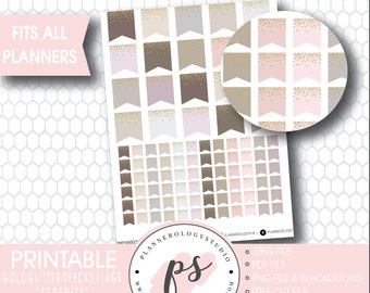 Gold Glitter Flags - Etsy