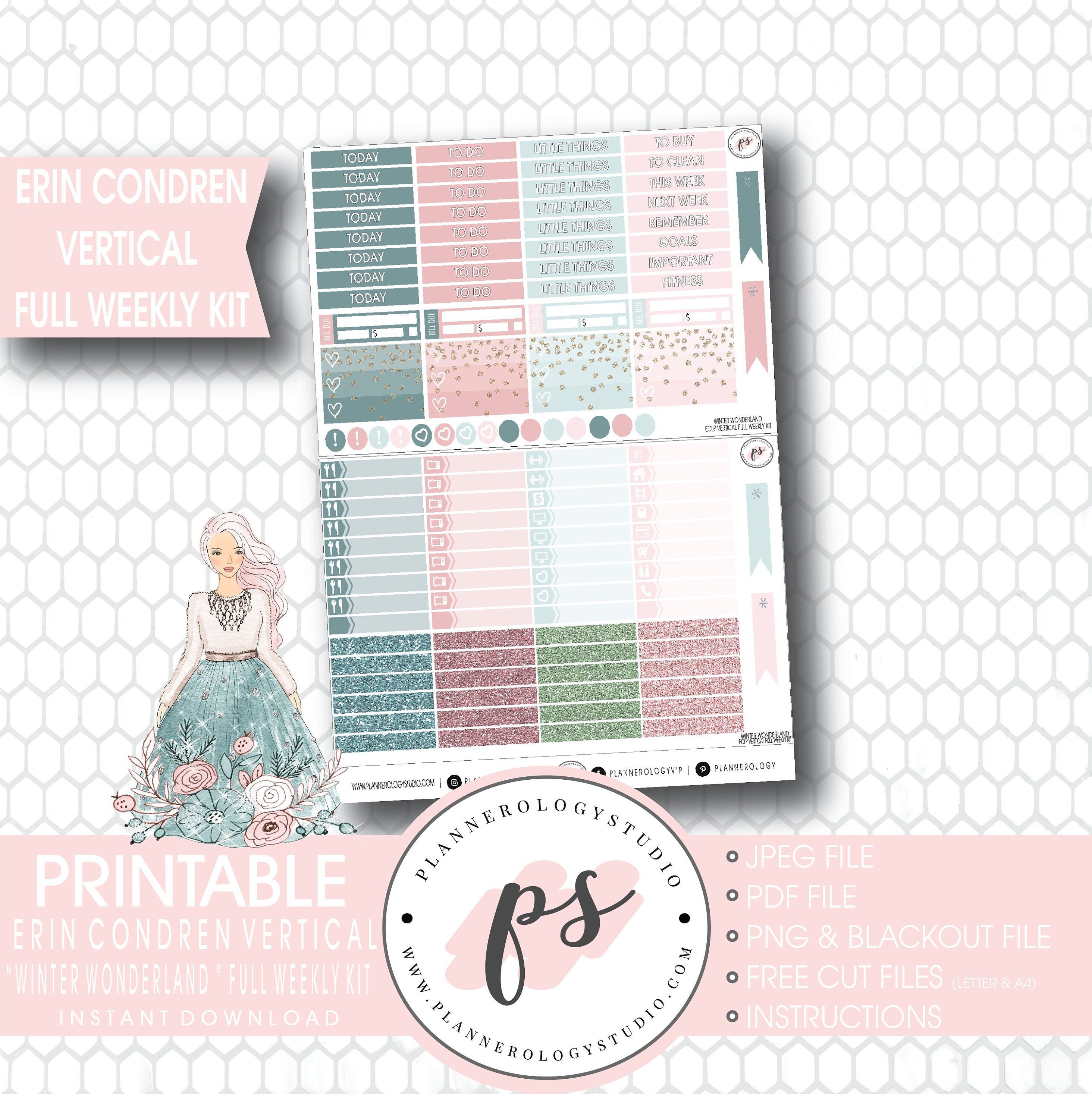 Scrapbooking Winter Wonderland//Printable Weekly Kit // Printable PDF ...