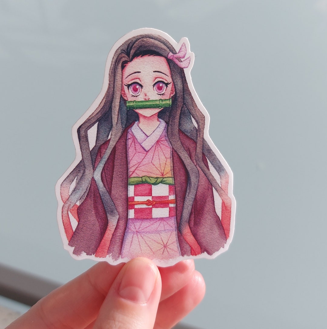 Demon Girl Nezuko Anime Vinyl Sticker Matt - Etsy