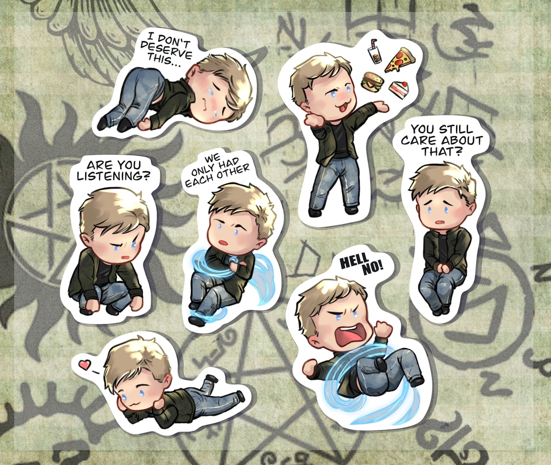 Adam Milligan Chibis, Supernatural, Sticker Set - Etsy