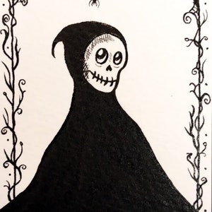 Death Print. Giclee Gothic Art Black and White Print Made in - Etsy UK