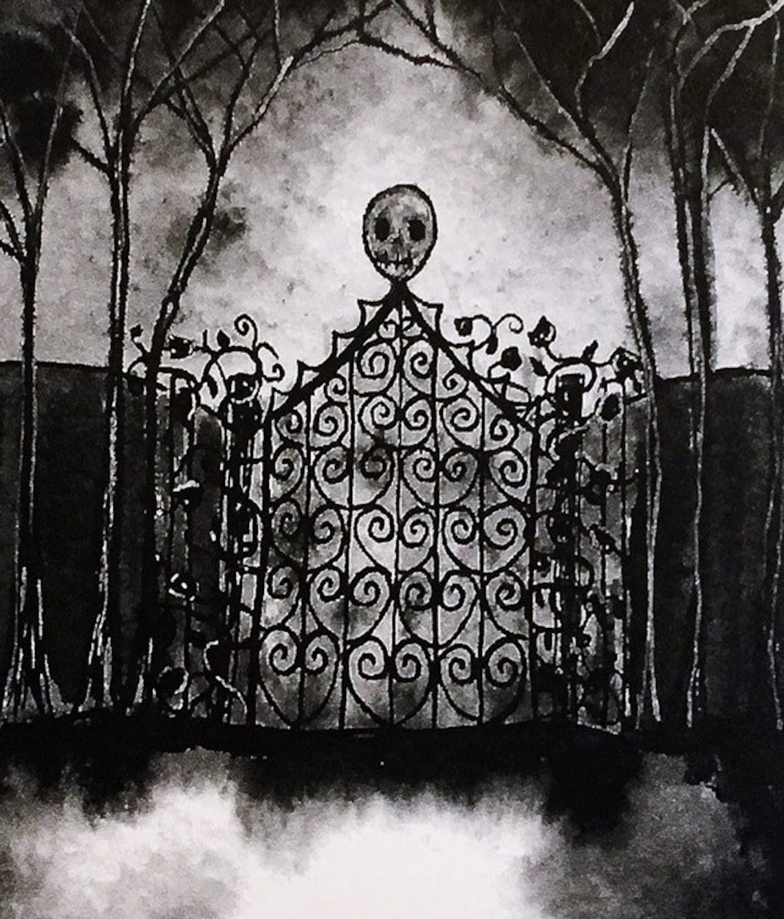 Gothic Gate Art Card: Original Ink Drawing, A6 - Etsy UK
