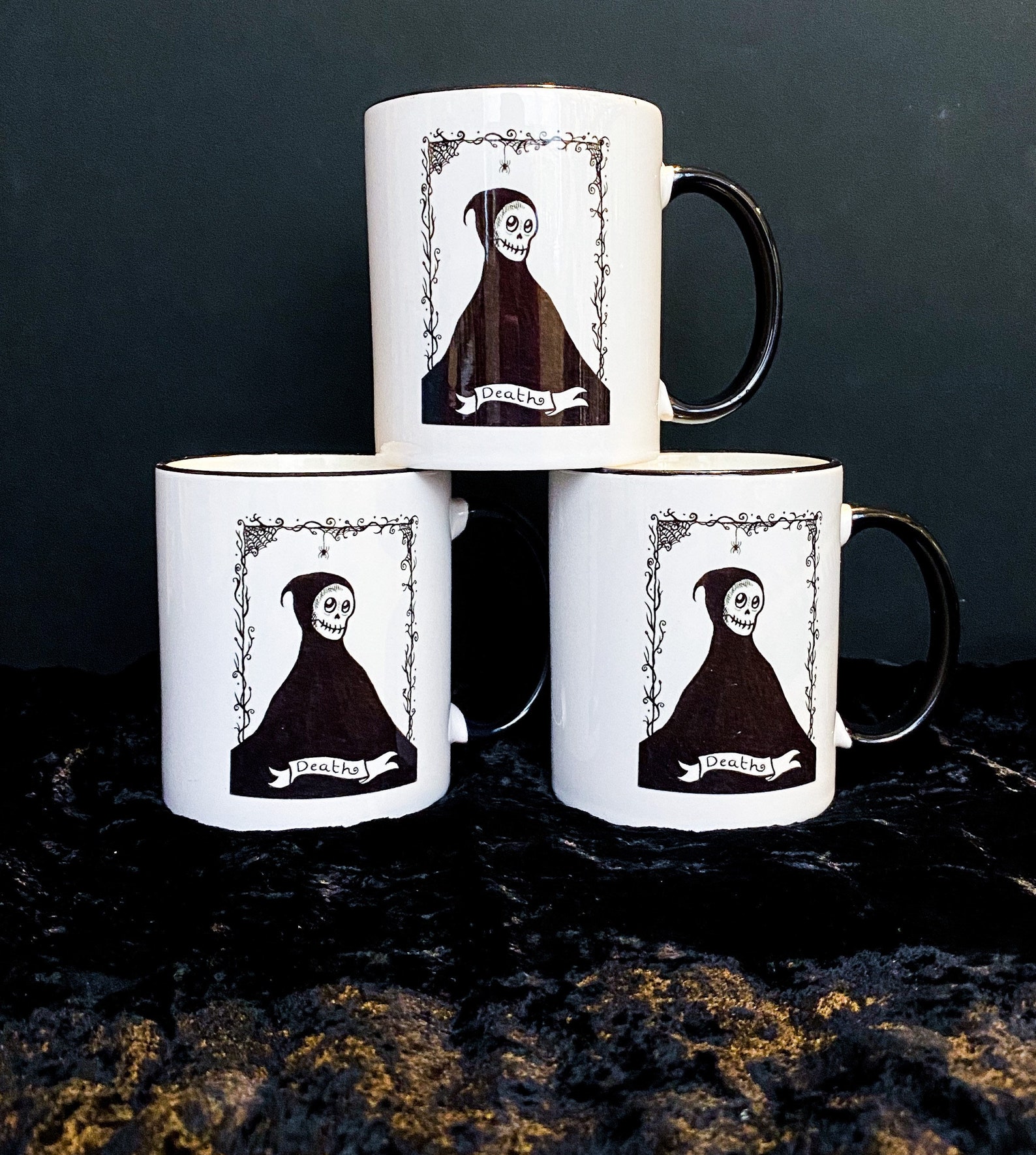 Death Mug, Gothic Mug, Made in the Uk. - Etsy UK