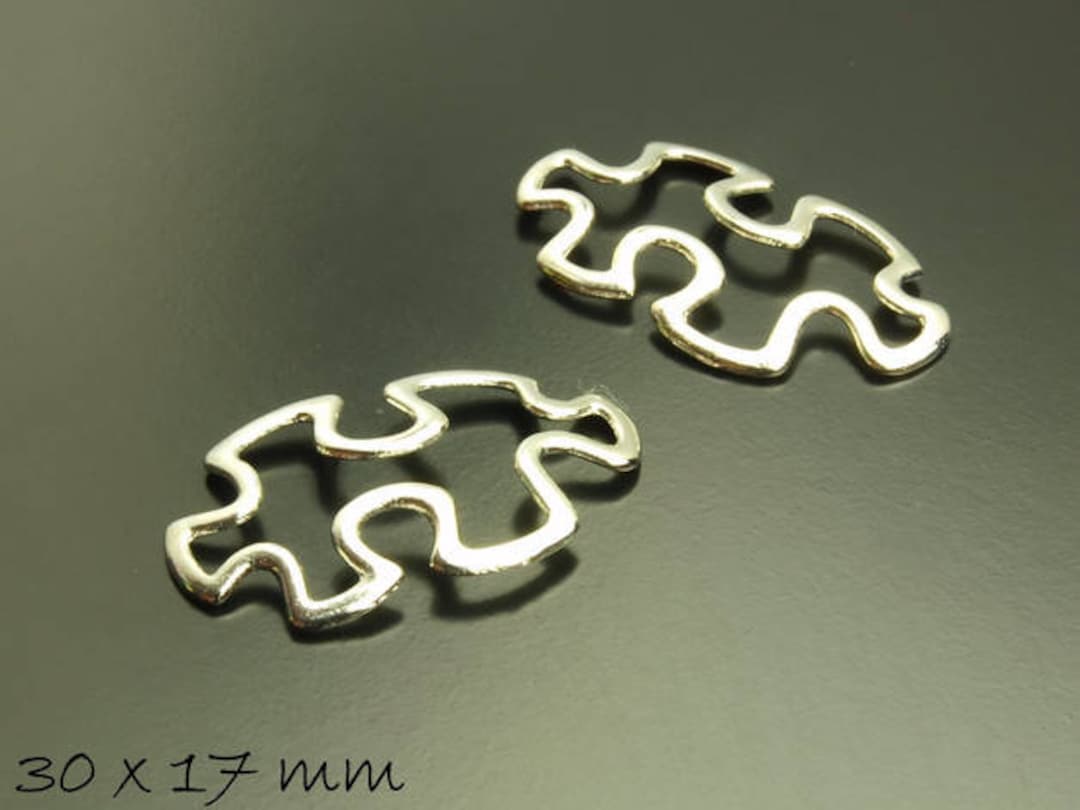 Connector Puzzle Silver 30 X 17 Mm - Etsy