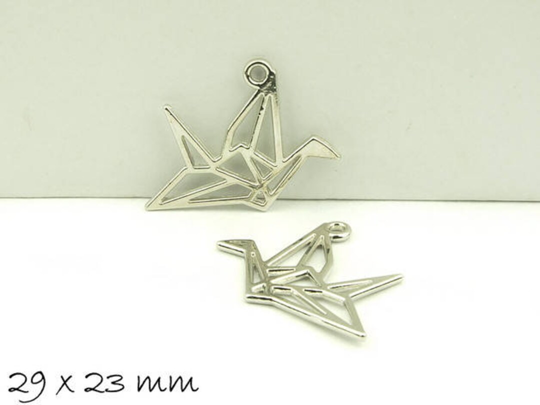 Pendant Crane Silver Large 29 X 23 Mm - Etsy