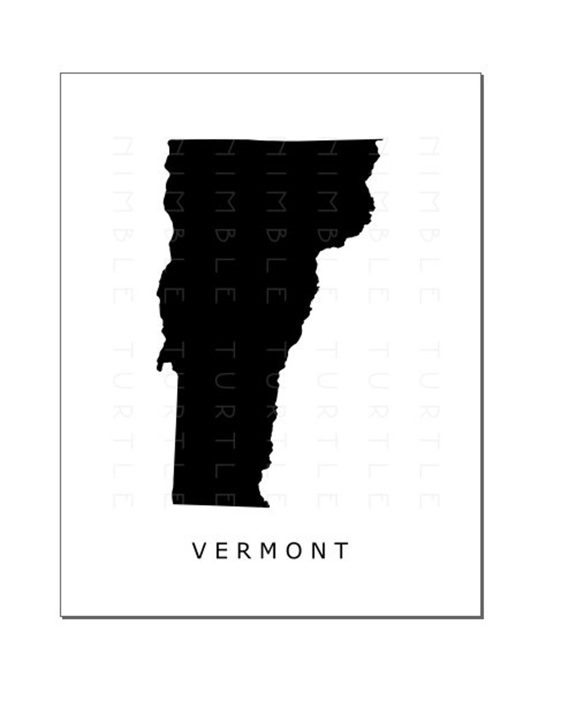 Vermont State Outline Watercolor - Printable Vermont Wall Art - Comes ...