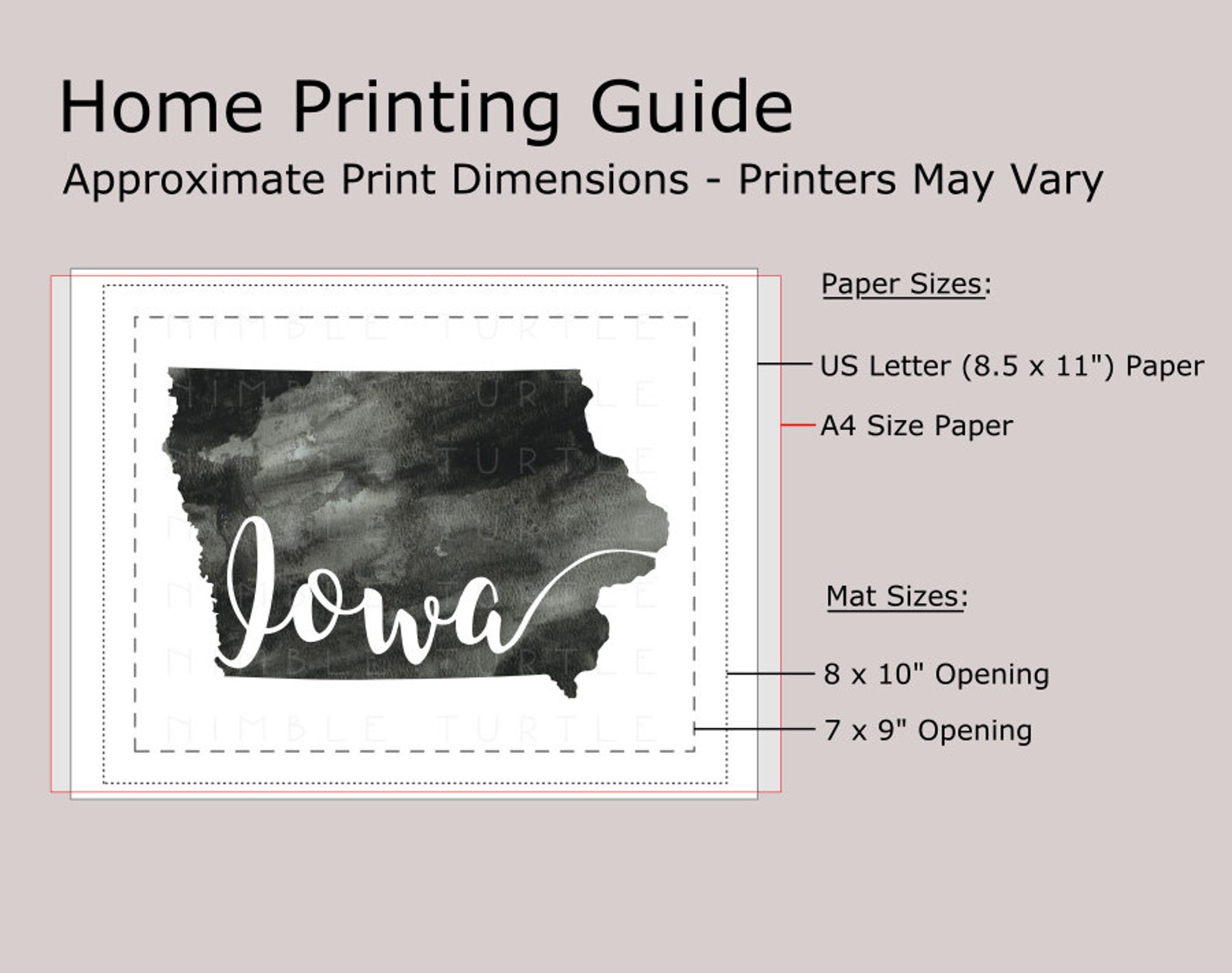 Iowa State Outline Watercolor Printable Iowa Wall Art | Etsy UK