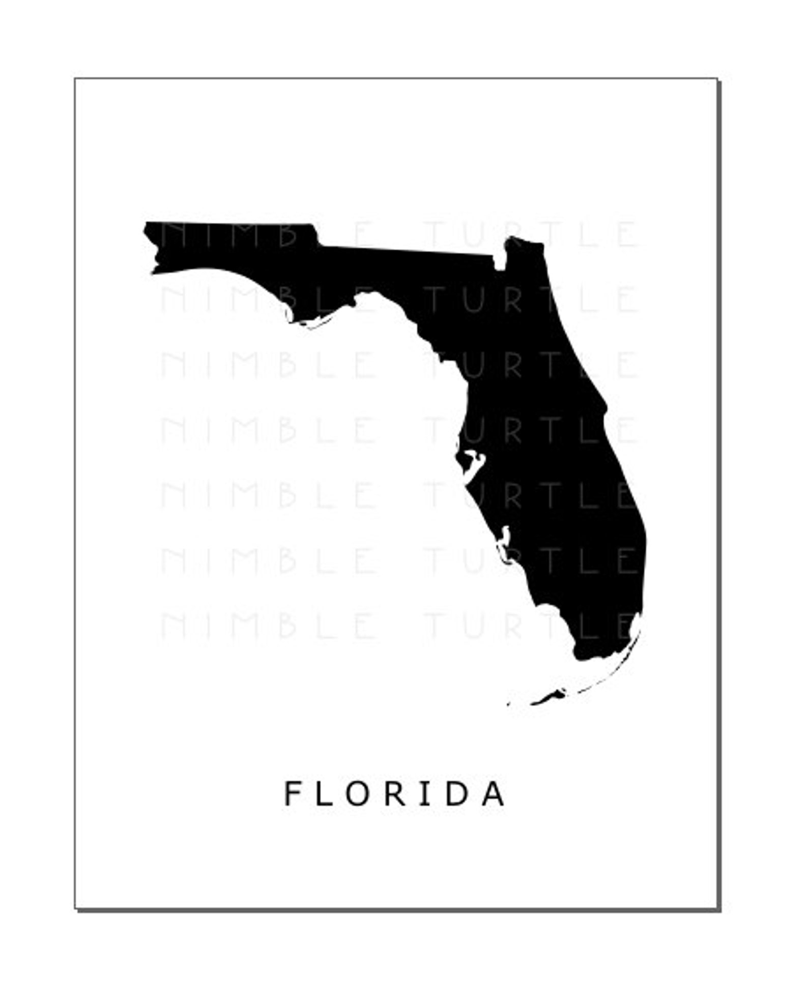 Florida State Outline Watercolor Printable Florida Wall Art - Etsy