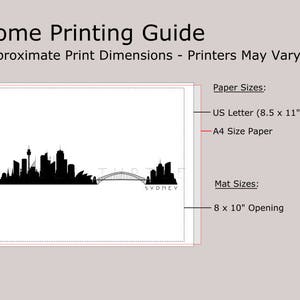 Sydney Skyline Silhouette - Printable Skyline - Sydney Australia - PDF ...