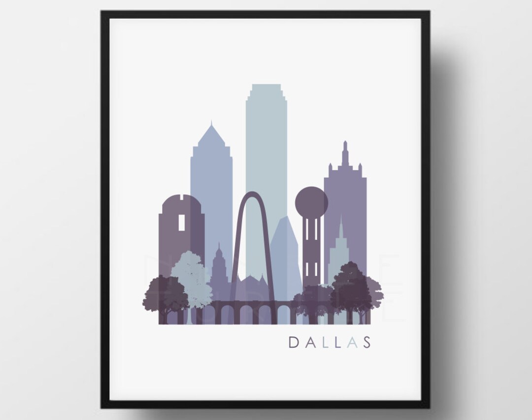 Dallas Skyline Printable Download - Etsy
