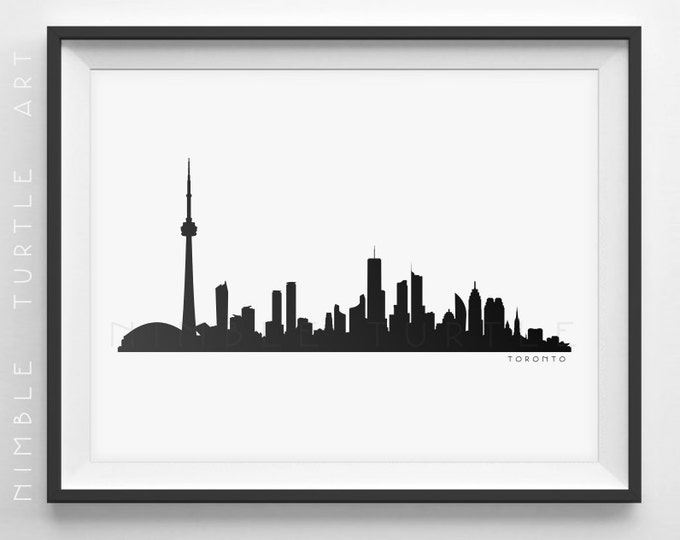 Toronto Skyline Silhouette Printable Skyline Toronto Canada PDF, Png ...