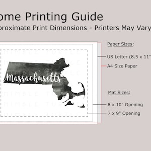 Massachusetts State Outline Watercolor - Printable Massachusetts Wall ...