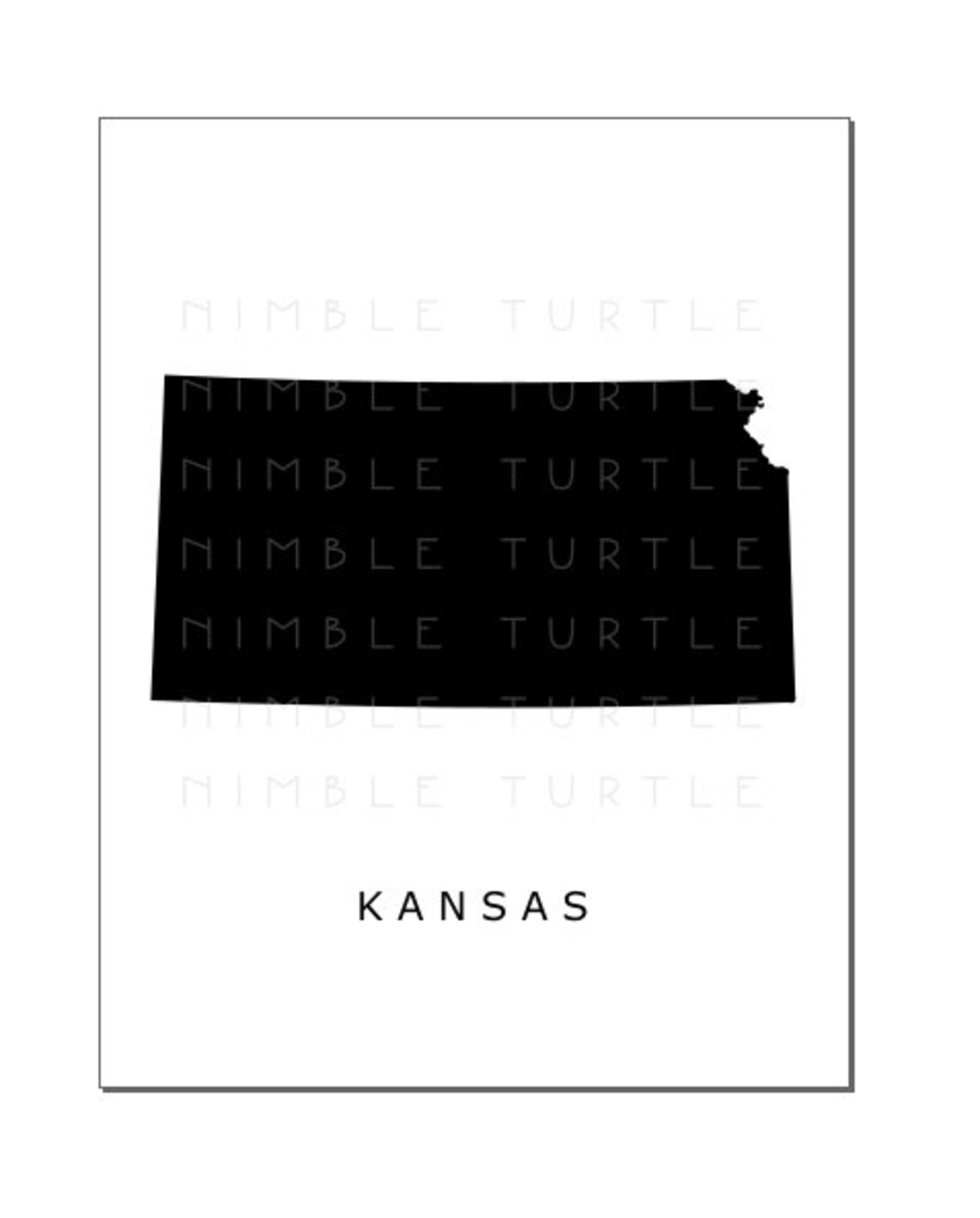 Kansas State Outline Watercolor Printable Kansas Wall Art - Etsy