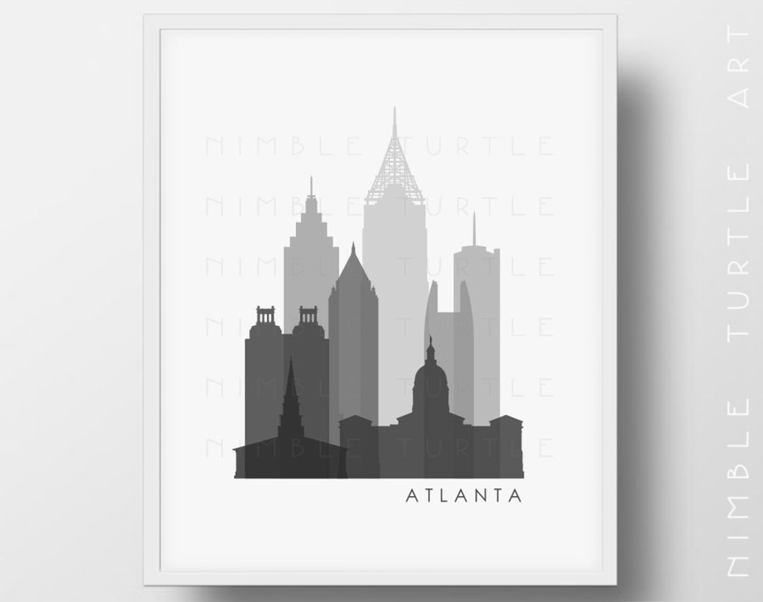 Atlanta Skyline Printable Download - Transparent Skyline - Atlanta ...