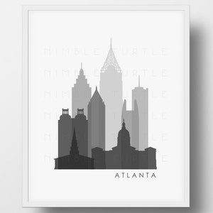 Atlanta Skyline Printable Download - Transparent Skyline - Atlanta ...