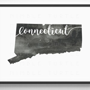 Connecticut State Outline Watercolor - Printable Connecticut Wall Art ...