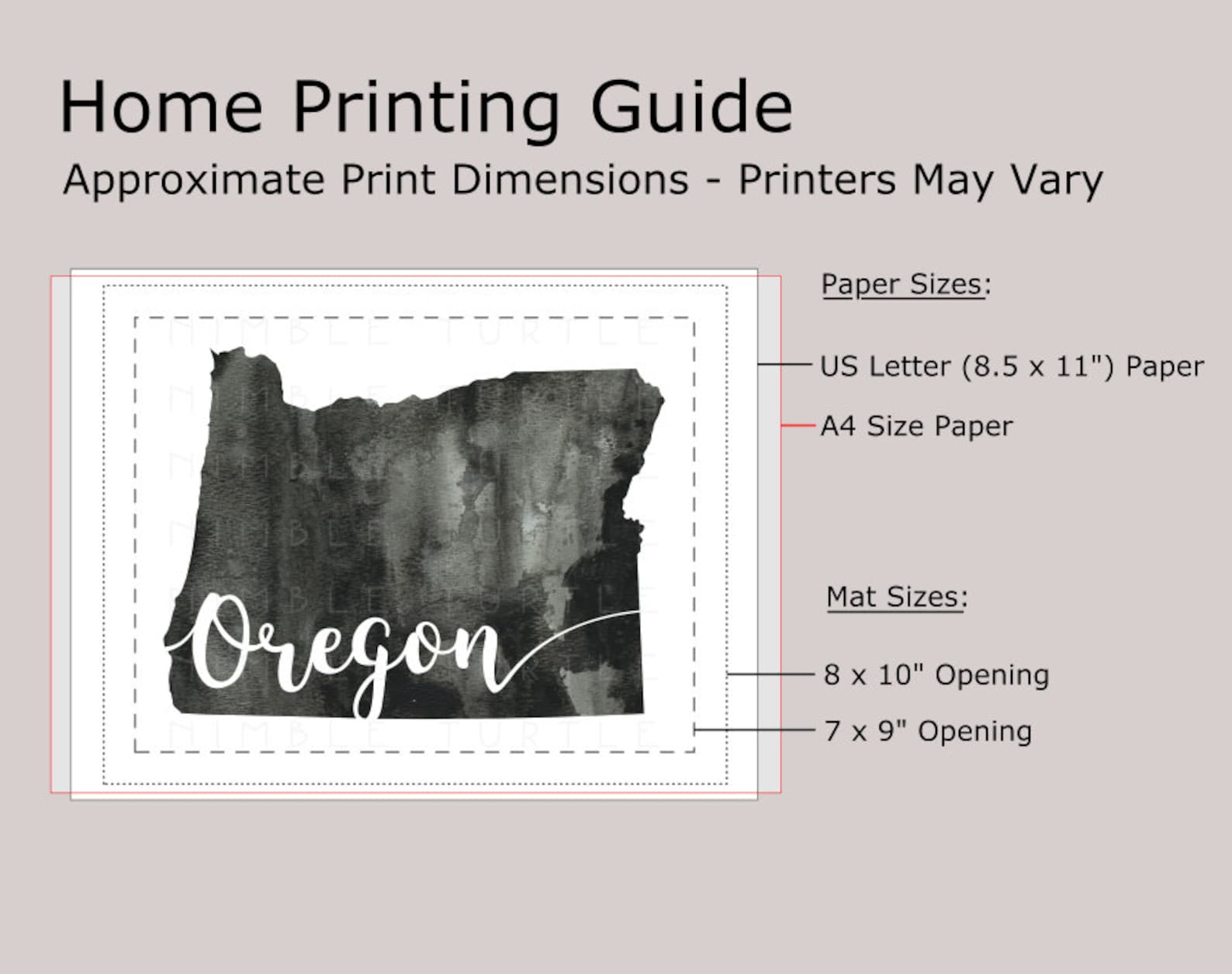 Oregon State Outline Watercolor Printable Oregon Wall Art | Etsy