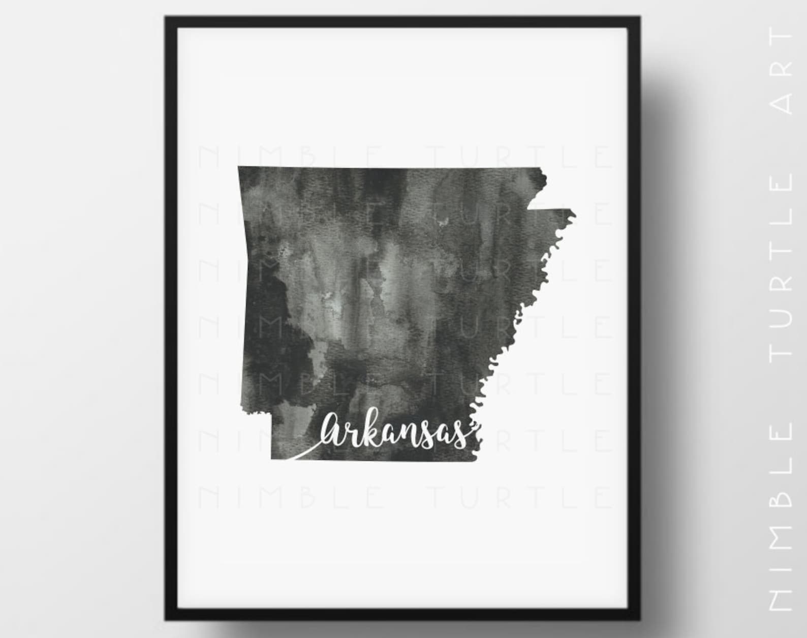 Arkansas State Outline Watercolor Printable Arkansas Wall - Etsy UK