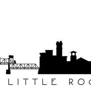 Little Rock Skyline Silhouette - Printable Skyline - Little Rock ...