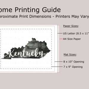 Kentucky State Outline Watercolor - Printable Kentucky Wall Art - Comes ...